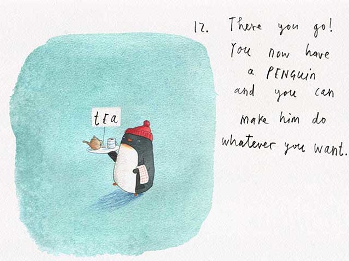 How to draw a penguin - Setaprint, an archive for visual inspiration