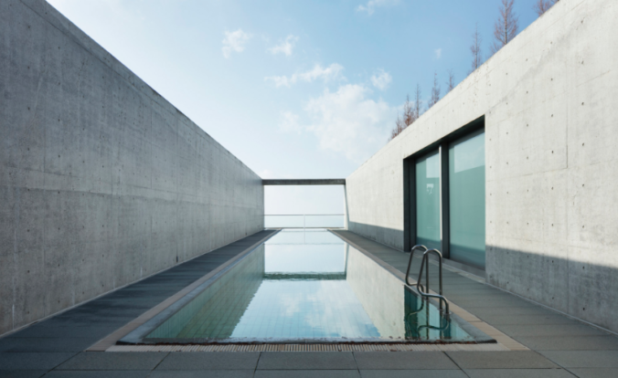 Minimalist hotel by Tadao Ando - Setaprint, an archive for visual inspiration