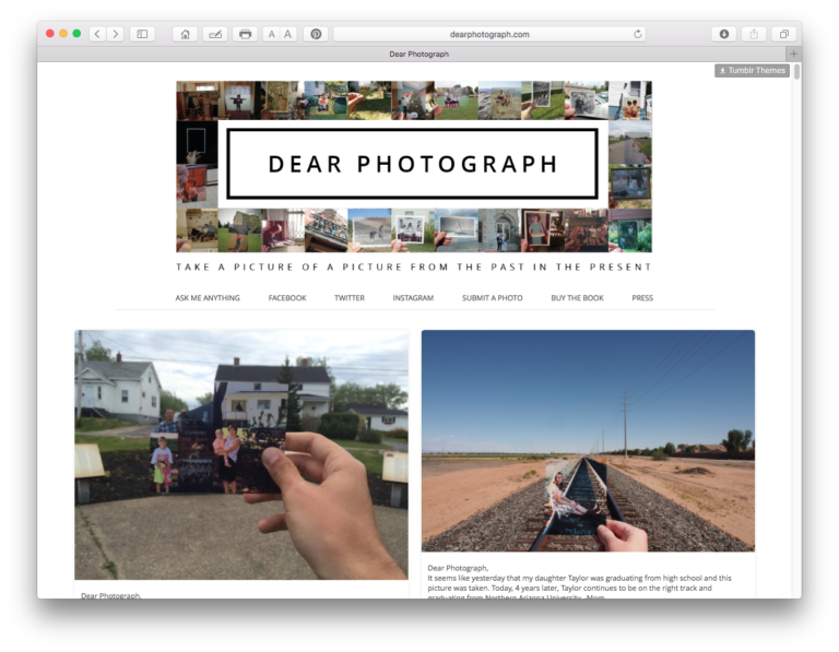 Traveling back in time with "Dear Photograph" - Setaprint, an archive ...