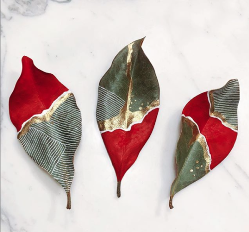 Painted leaves - Setaprint, an archive for visual inspiration