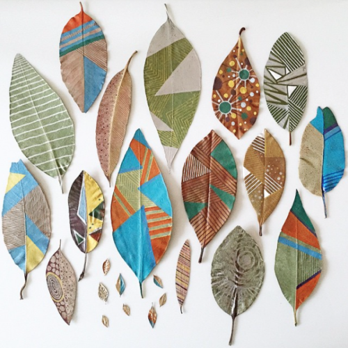 Painted leaves - Setaprint, an archive for visual inspiration